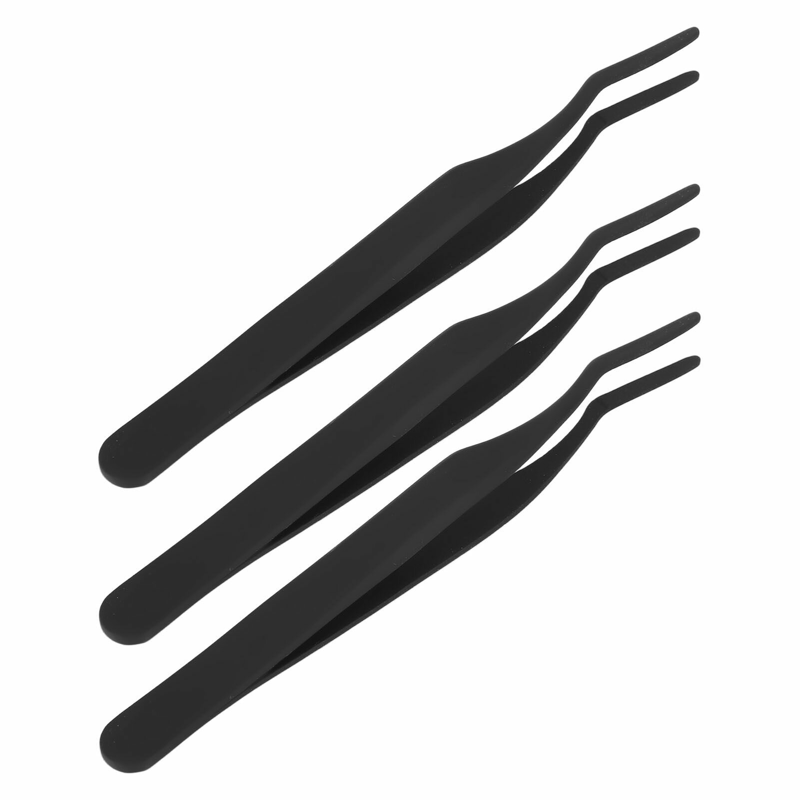 3 шт. изогнутых аппликаторов для ресниц, черные щипцы из нержавеющей стали для наращивания ресниц, удобные и точные