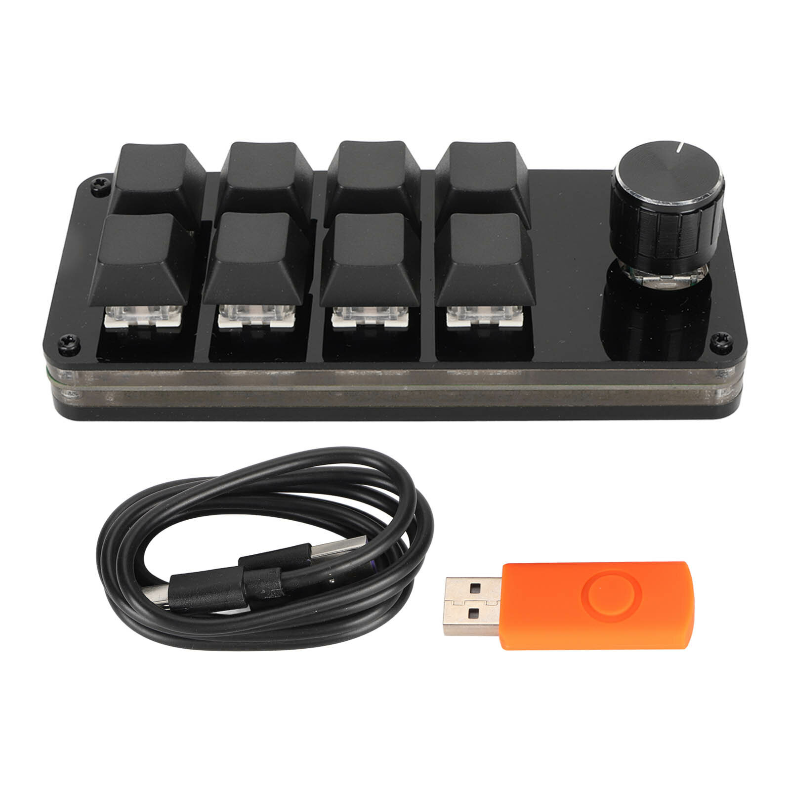 Mini 8 клавиатура клавиш с настраиваемой программой программы Hot Swappable Blue Switch