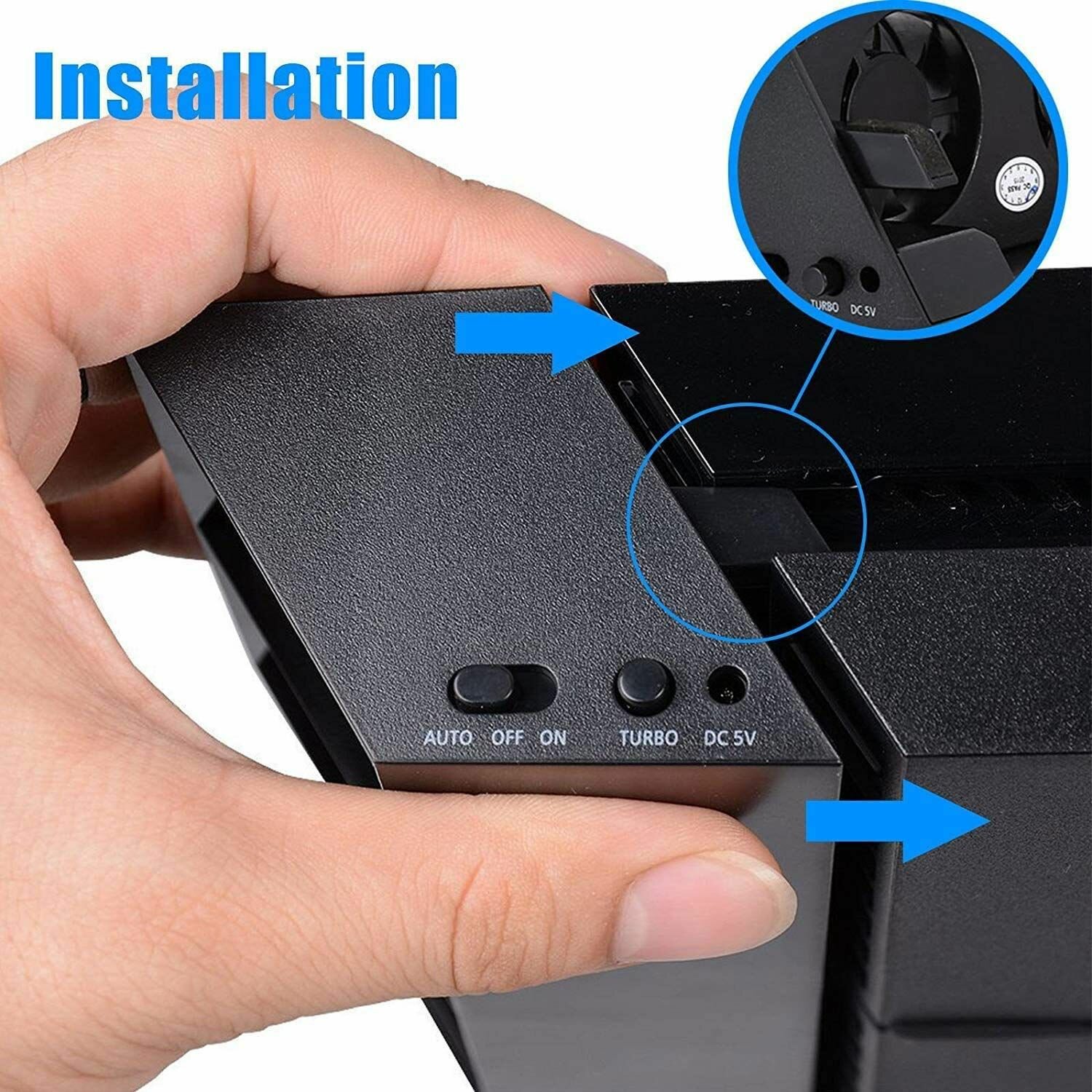 5-вентиляторный охлаждающий блок для PS4 с турбо-режимом и USB-питанием