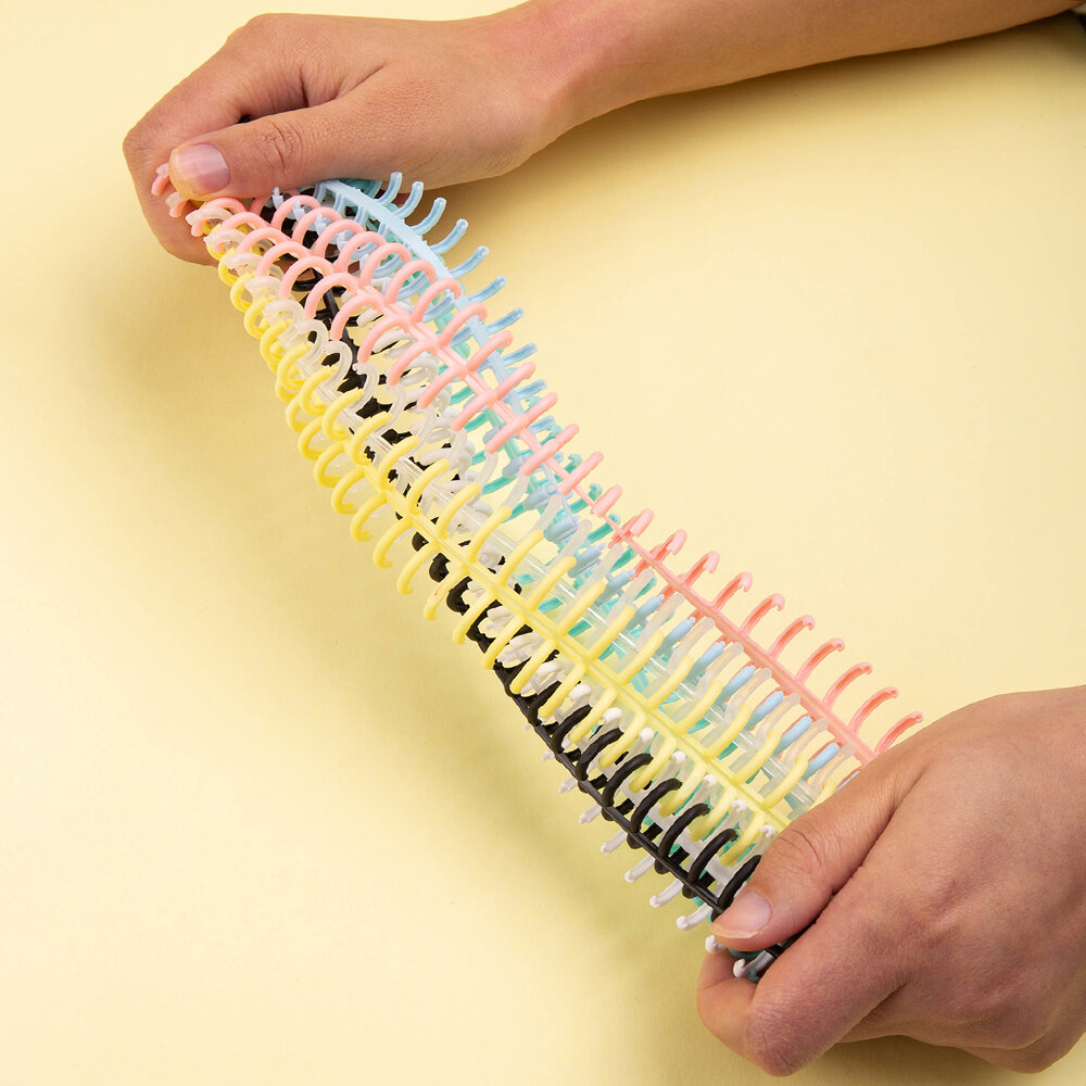 KW-Trio 10pcs Пластиковые 30-луночные листовые переплеты кольцевые кольцевые шипии Combs 85 листов емкость