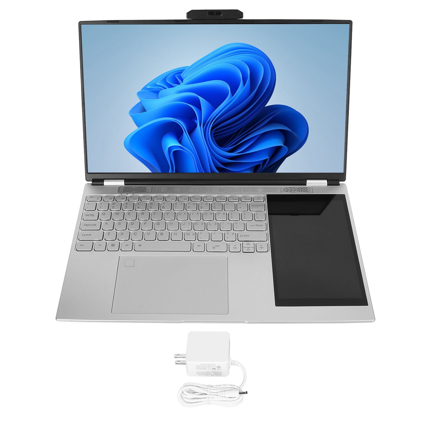 15.6 -дюймовый двойной ноутбук для Win 11 до 3,4 ГГц от 180 градусов Открытие HD -ноутбук с 7 -дюймовым экраном клавиатуры подсветки