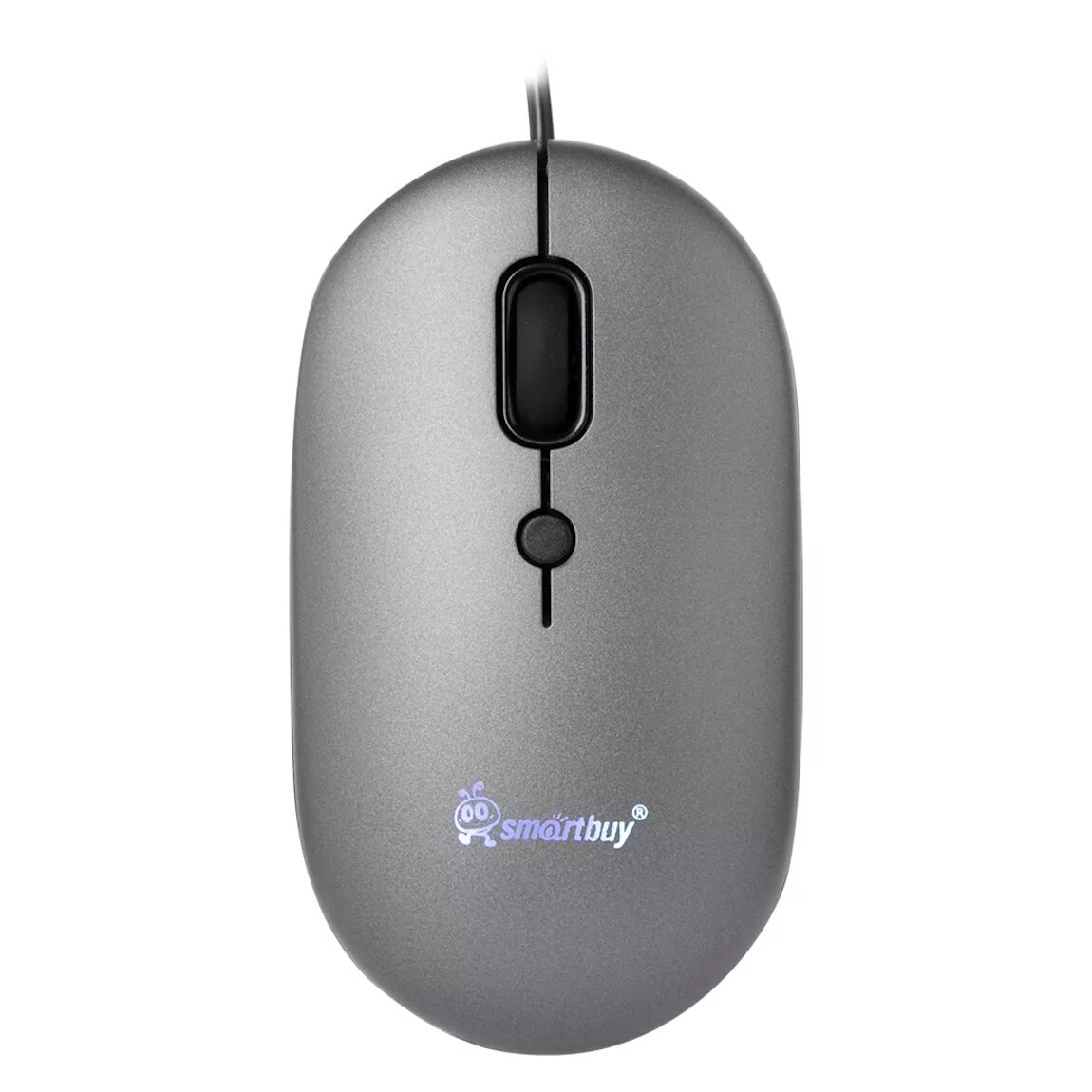Мышь проводная Smartbuy 328 бесшумная с подсветкой, блистер серый металлик (SBM328G) /40