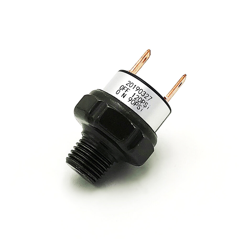Клапан переключатель давления воздуха для компрессора рожка бака 90-120 PSI NPT 1/4 12V 30A 0.6Mpa-0.8Mpa вес 40g размер 5.5*3*3cm