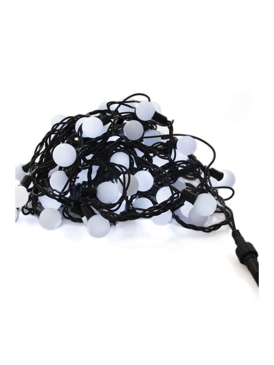Гирлянда "Шарики" OLDBL70-W-E 10м 70 бел. светодиод. с доп. соед. до 3-х мод. IP54 SHLights 4690601004376
