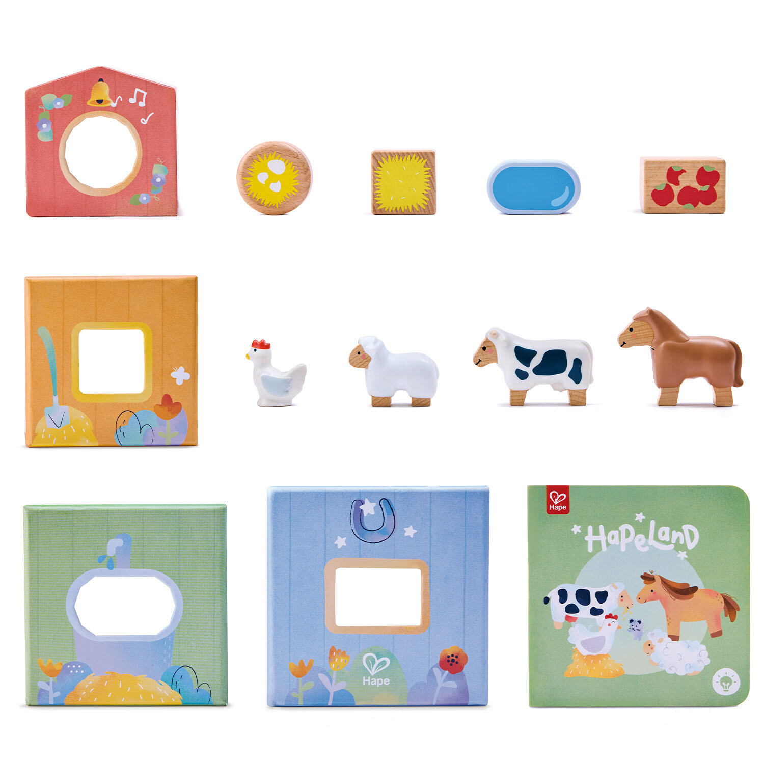 Набор игровой HAPE "Веселая Ферма" (детская иллюстрированная книга Hape Land) E3437_HP