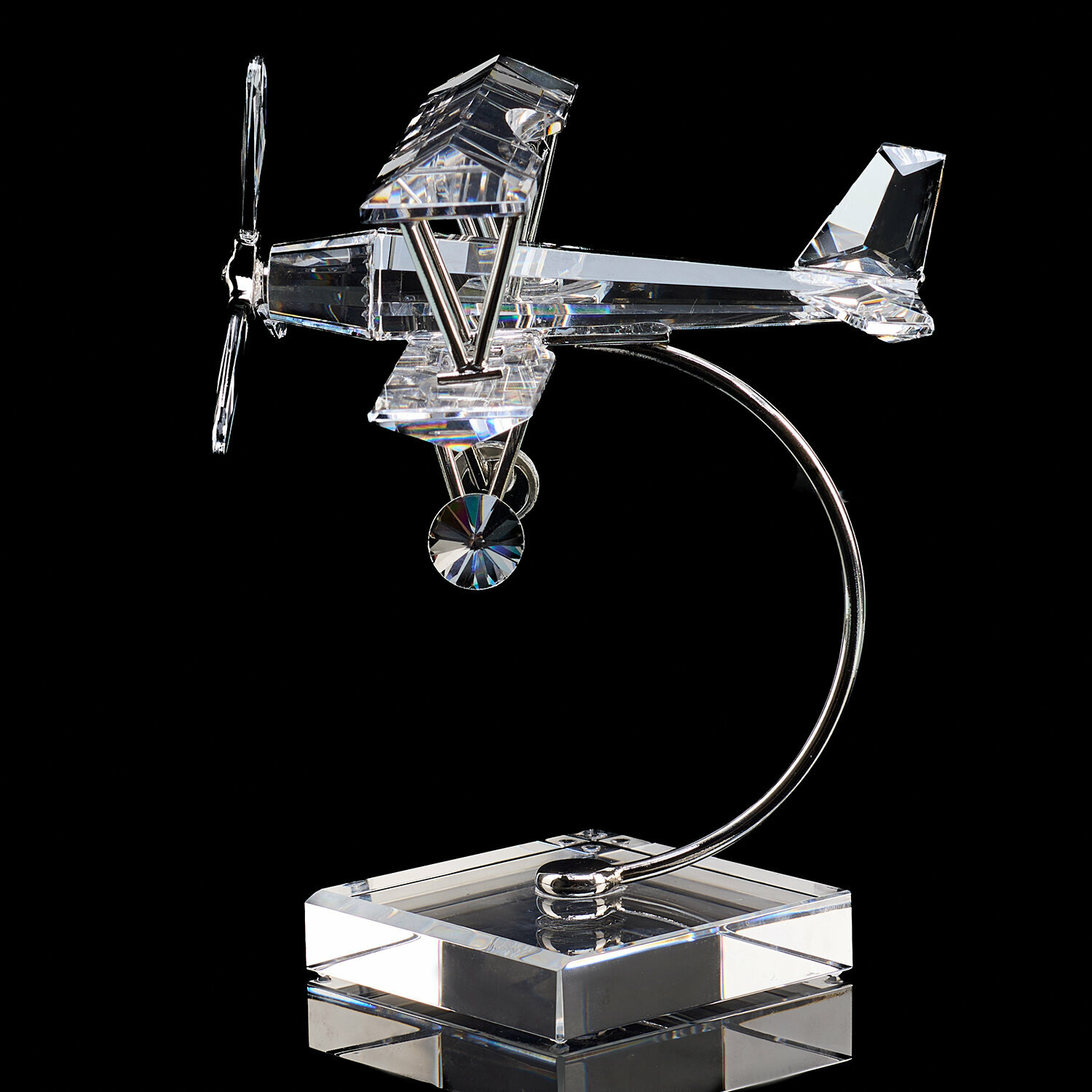 Статуэтка из хрусталя "Самолет планер"