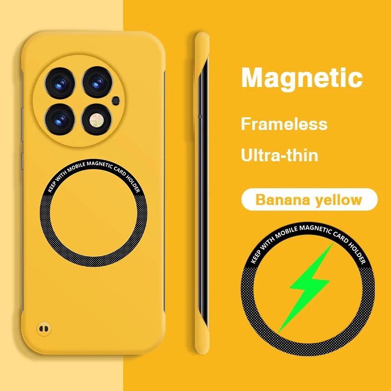 Чехол Banana Yellow для OnePlus 13, магнитный, безрамочный