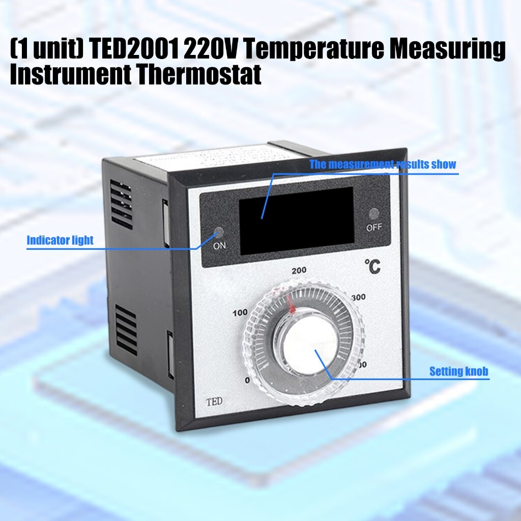 220V Ручной цифровой термостат 0-400°C для выпечки