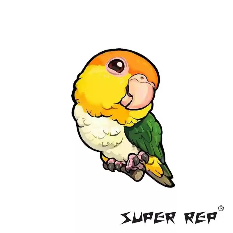 SuperRep Animal Planet Серия благоприятных зверей Магнит на холодильник Красный и зеленый цветок миндаля Фиолетовый Синий Серый Попугай Периферийное магнитное притяжение