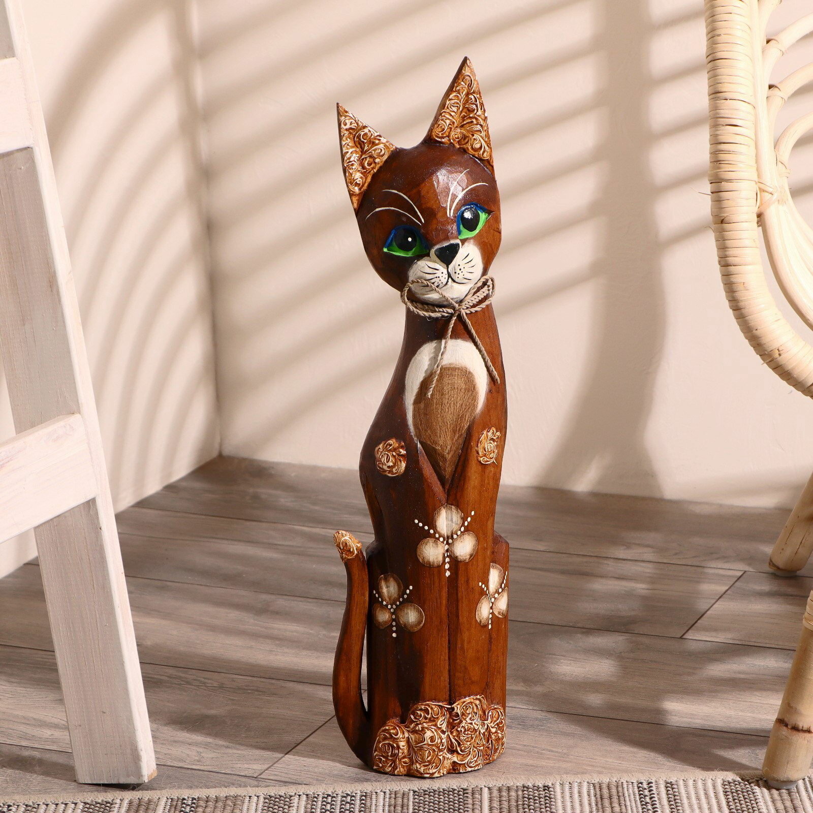 Сувенир "Кошка", 50 см, дерево, форма фигуры: кошка/кот, тематика праздника: универсальная тематика