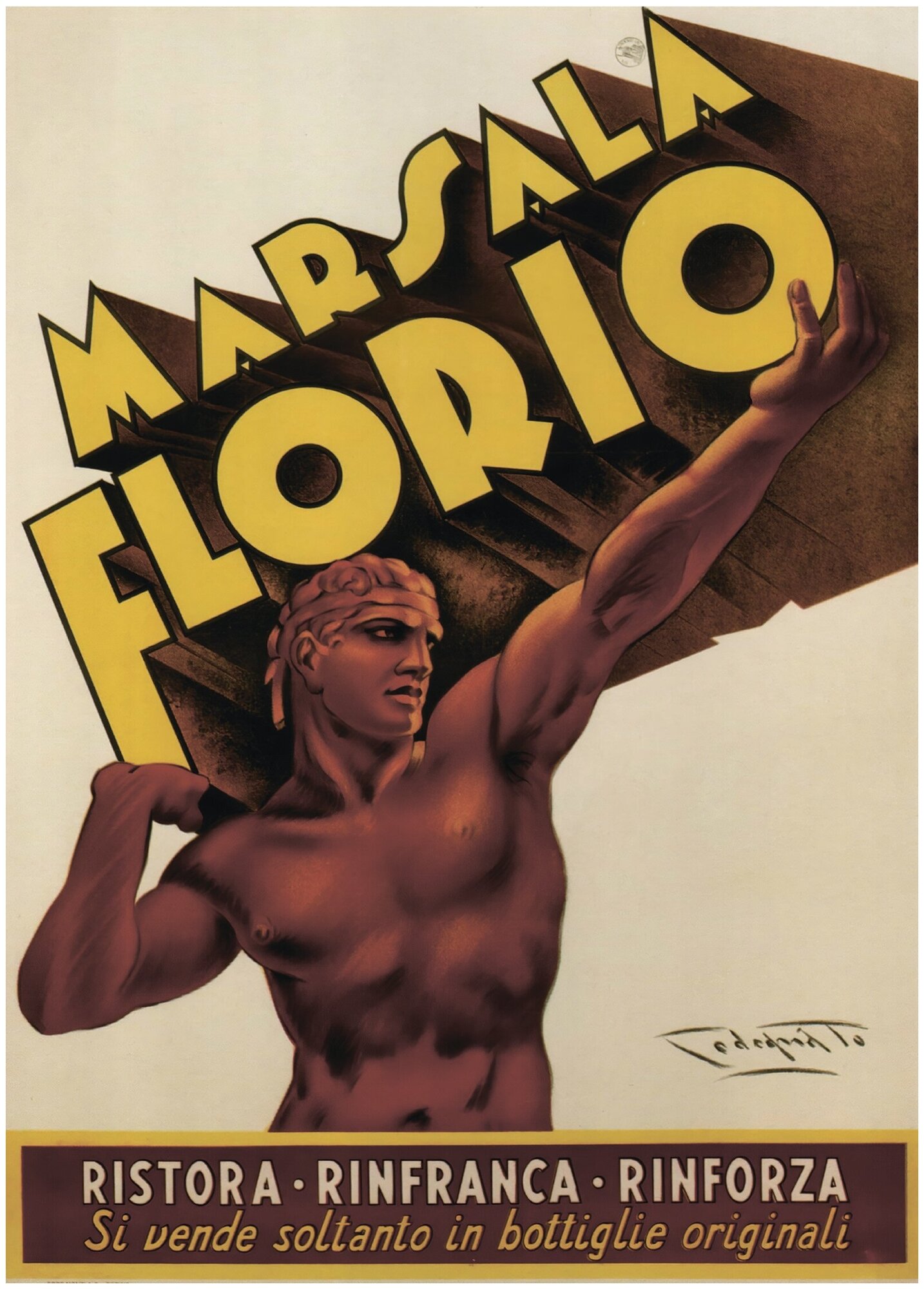 Постер / Плакат / Картина Марсала Флорио 40х50 см в подарочном тубусе