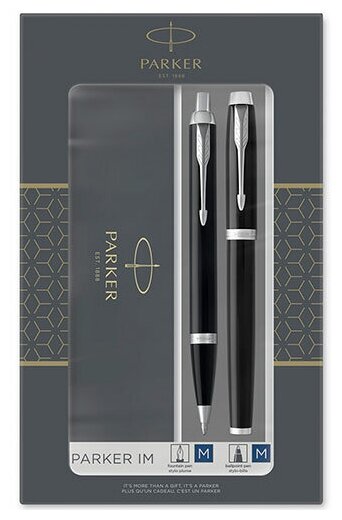 2093215 Набор Parker (Паркер) IM Core Black CT M из шариковой и перьевой ручек