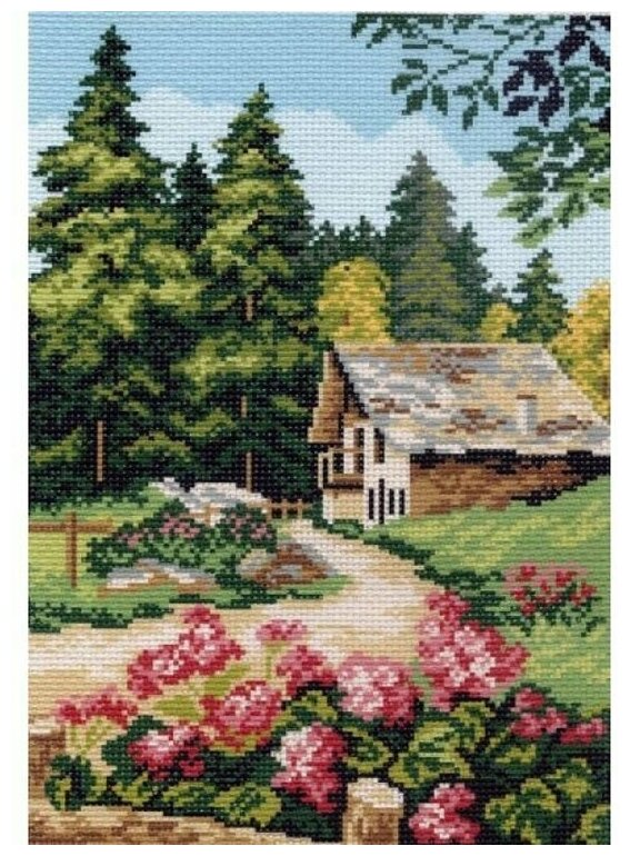 Рисунок на канве Матренин Посад "Утро на даче", 28x37 см
