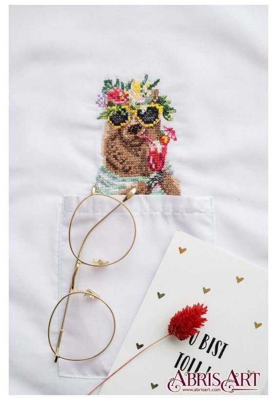 Набор для вышивания AbrisArt #AHO-007 На кокосовых островах, Счетный крест, 6.9 x 9.3 см