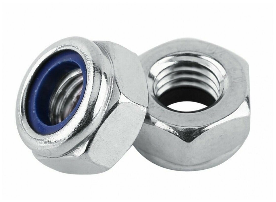 Гайка со стоп кольцом М16 оцинкованная DIN985 19шт