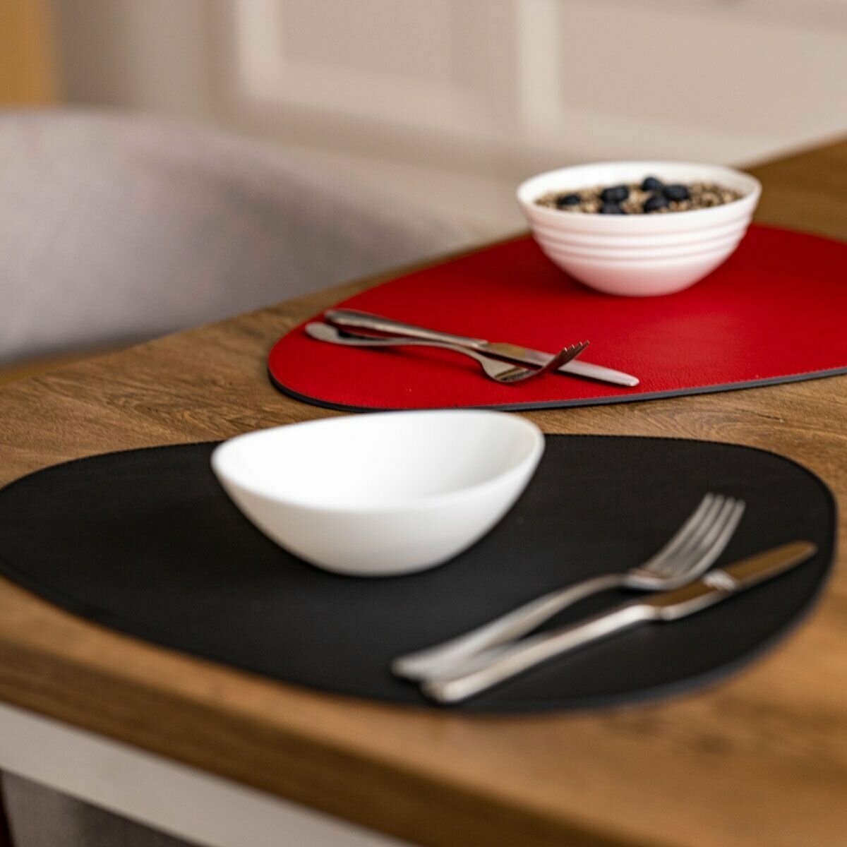 Набор из 2х кожаных сервировочных двухсторонних салфеток, плейсмейтов Dale Candy Smoke by J.Audmorr