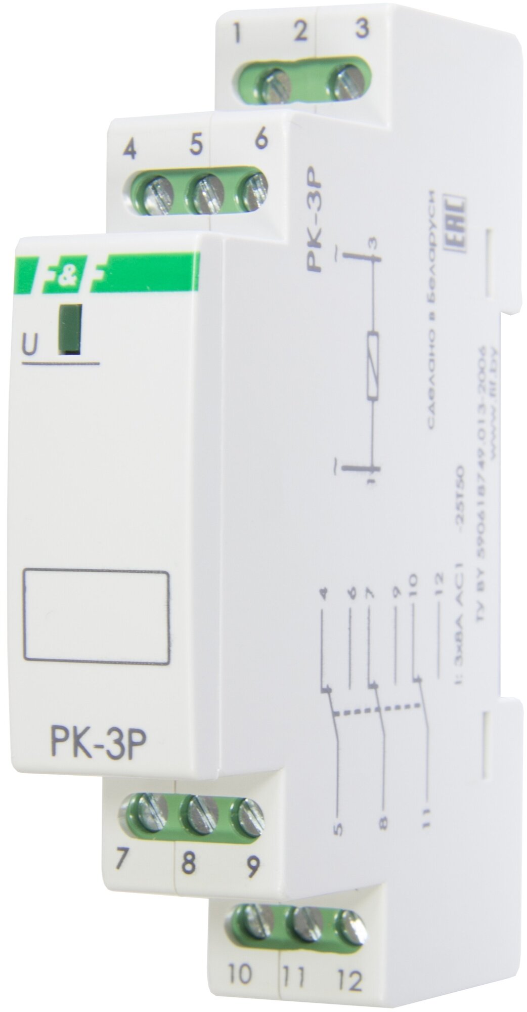 Электромагнитное (промежуточное) реле PK-3P/UN 12V ЕА06.001.010
