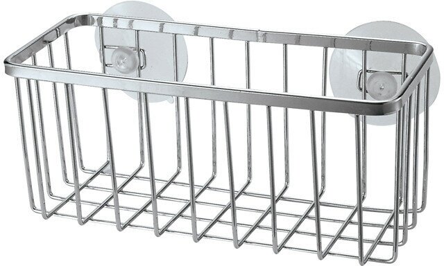 Рыжий КОТ Cozy полка на присосках 19×8,5×8,5 см хром для ванной комнаты