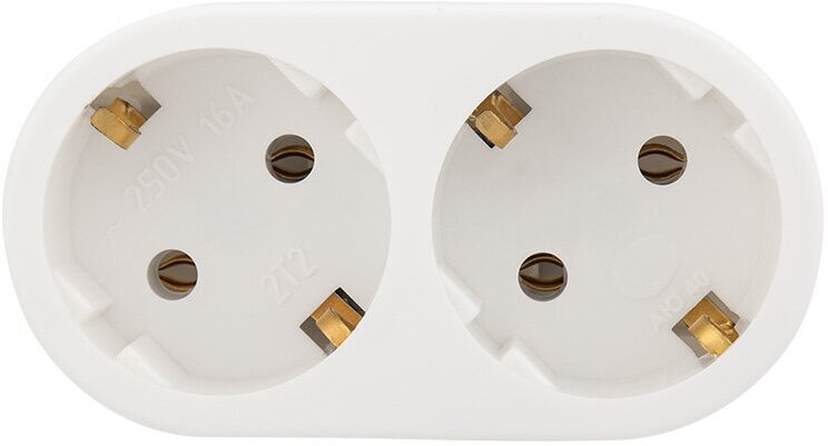 Двойник электрический Rexant с заземлением, белый {11-1075} (1 in)