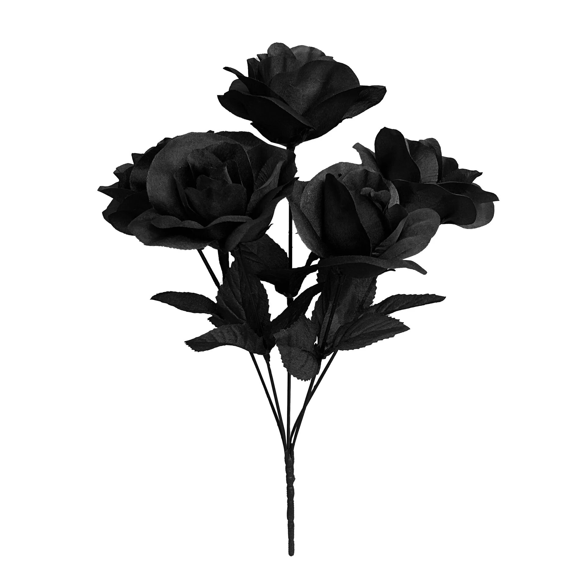 Искусственные черные и белые розы для Хэллоуина 1PCS, black