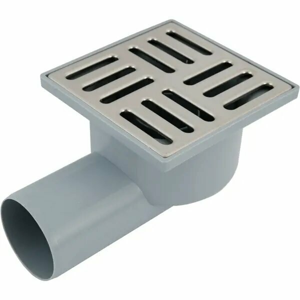 Трап для душа Ани Пласт 100x100 мм сухой затвор горизонтальный слив