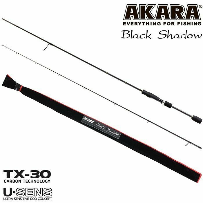Спиннинг Akara SL1001 Black Shadow 802MLF TX-30 (3,5-10,5) 2,44 м