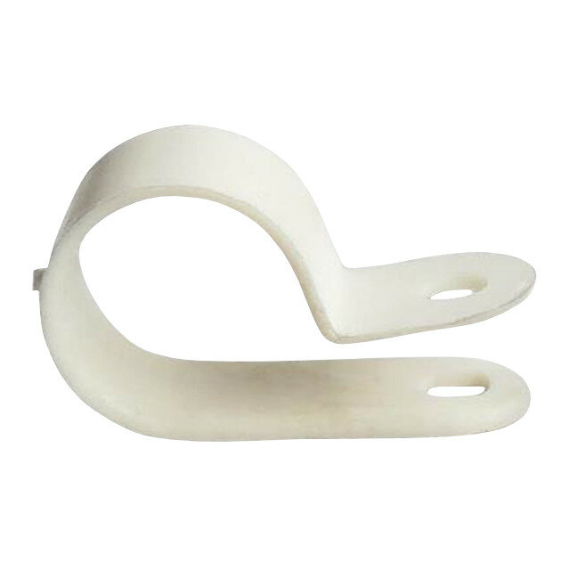 Скоба для крепления кабеля D20мм нейлон, набор 20 шт, белый цвет, монтажный кабельный крепёж