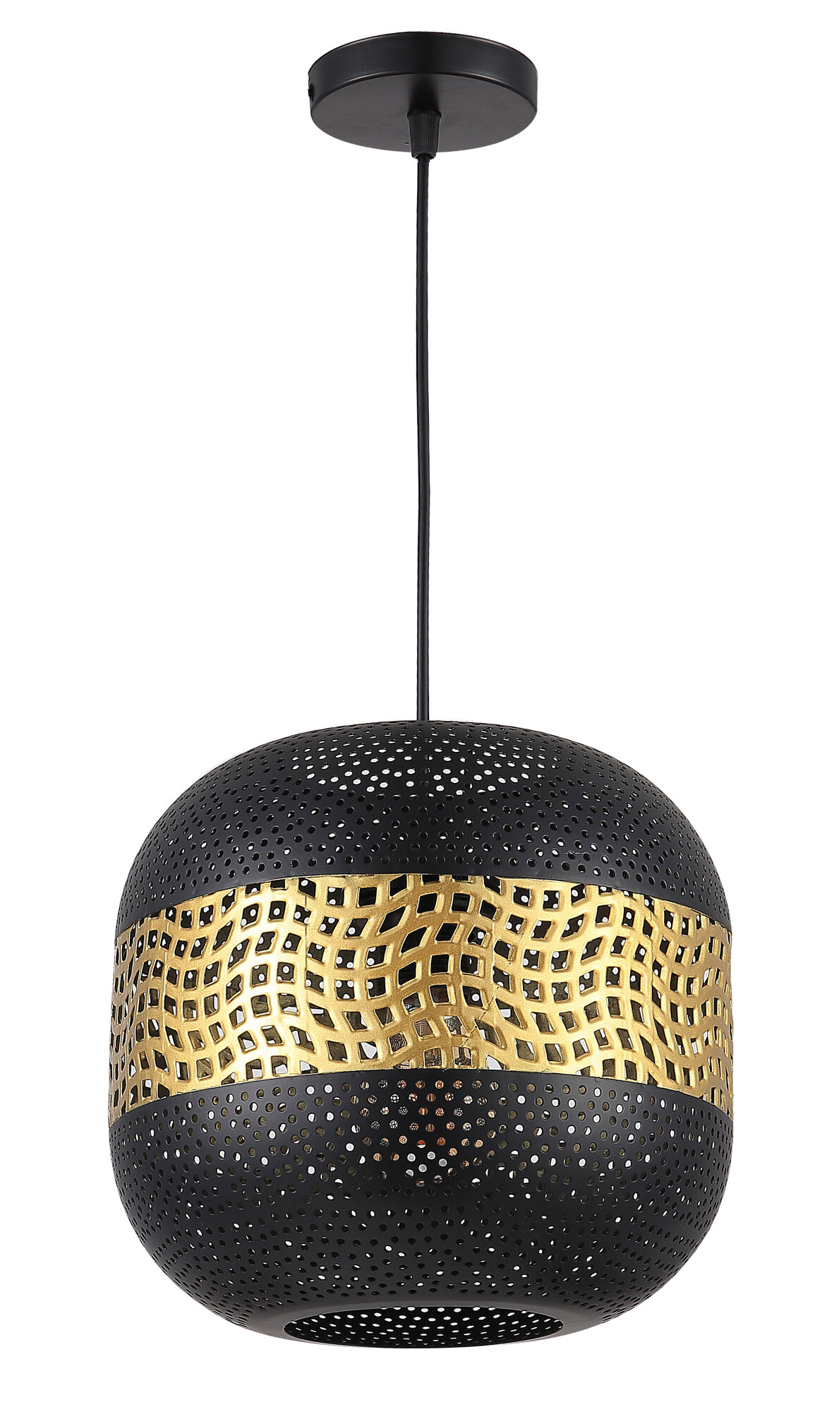 Люстра подвес De Fran SP-0809 Е27 220В 1*60Вт Ажур черный+золото металл