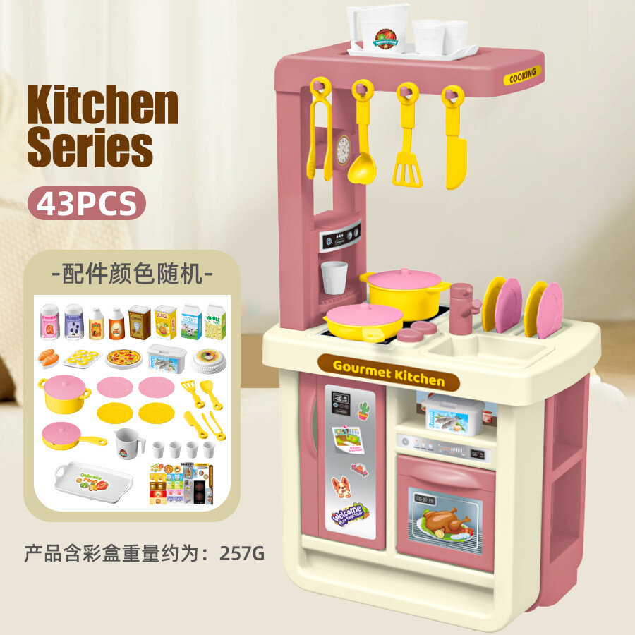 Игрушечная кухня для детей, ролевые игры, симуляция готовки, мини-обеденный стол, набор кухонной утвари для мальчиков и девочек