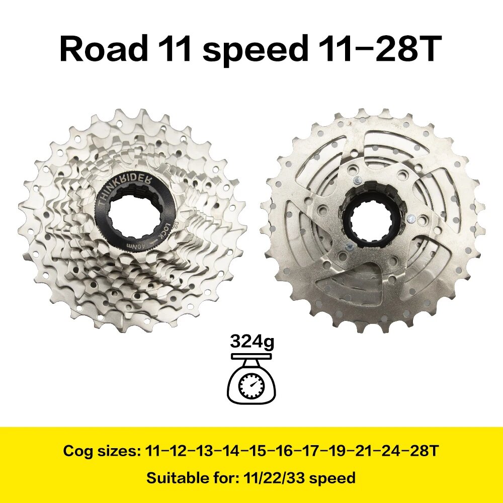 ThinkRider кассета шоссейного велосипеда 9 10 11 скоростей 11-28/32T Road 11speed 11-28T