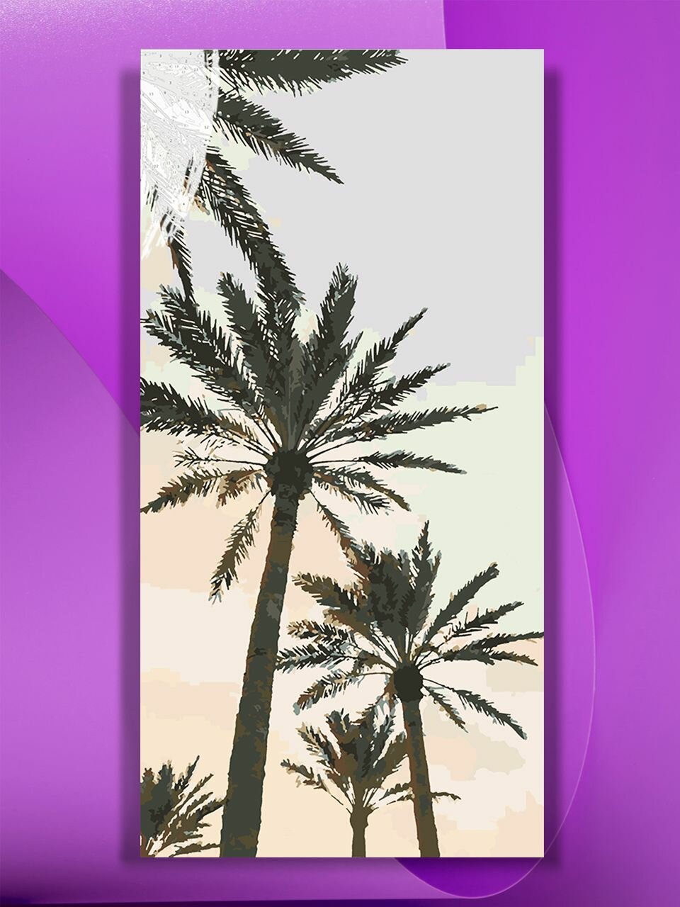 Картина по номерам на холсте Хочется под пальмы у океана, 30 х 60 см