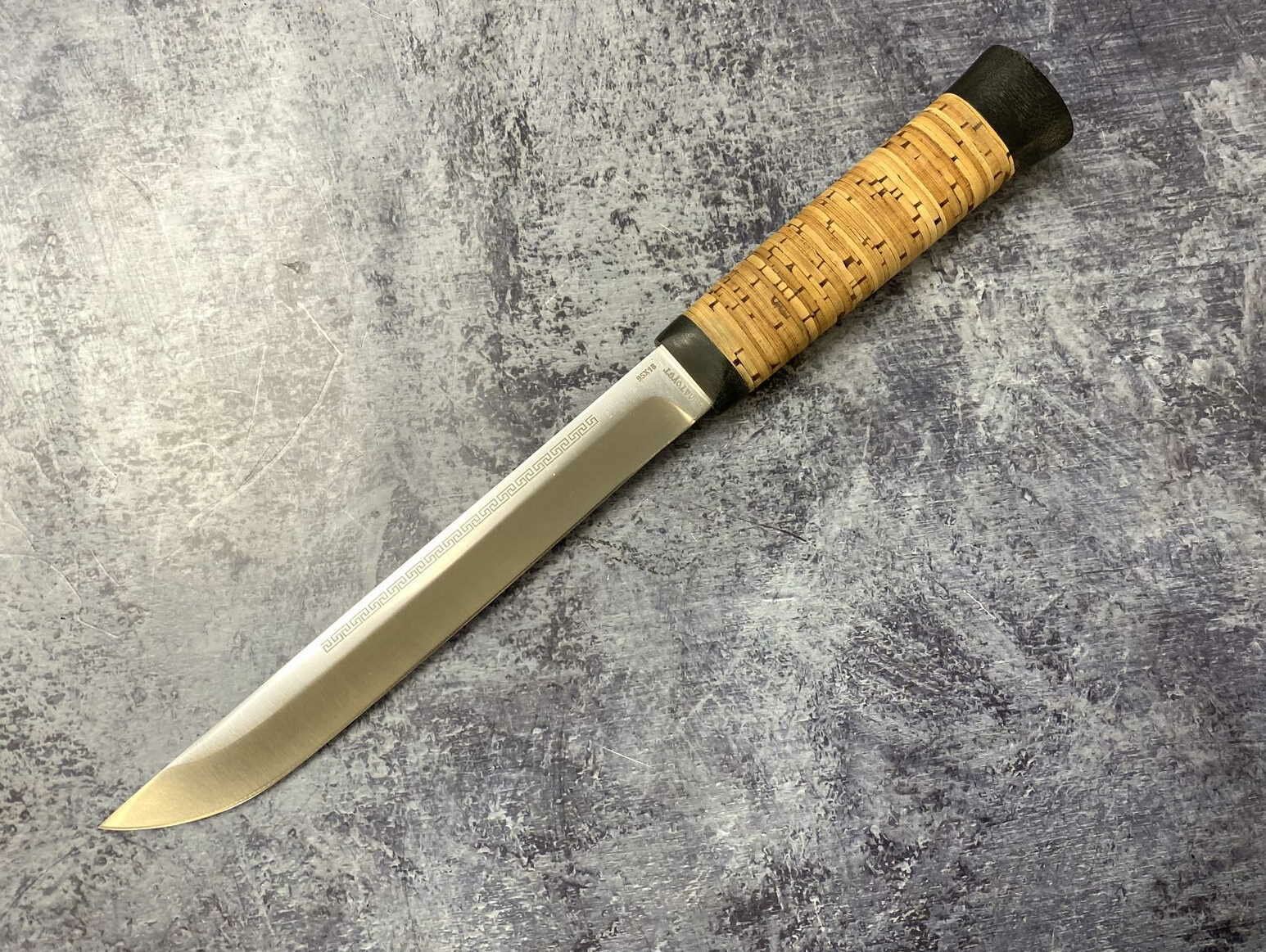 Нож Бурятский средний, 95х18, береста, АиР Златоуст