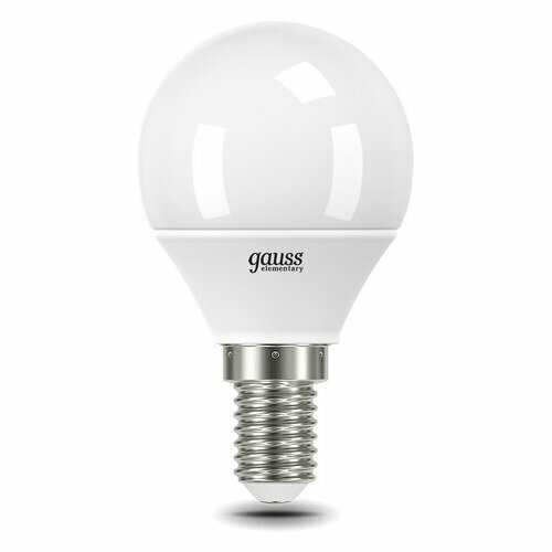 Упаковка ламп LED GAUSS E14, шар, 10Вт, 6500К, белый холодный, 53130, 10 шт.