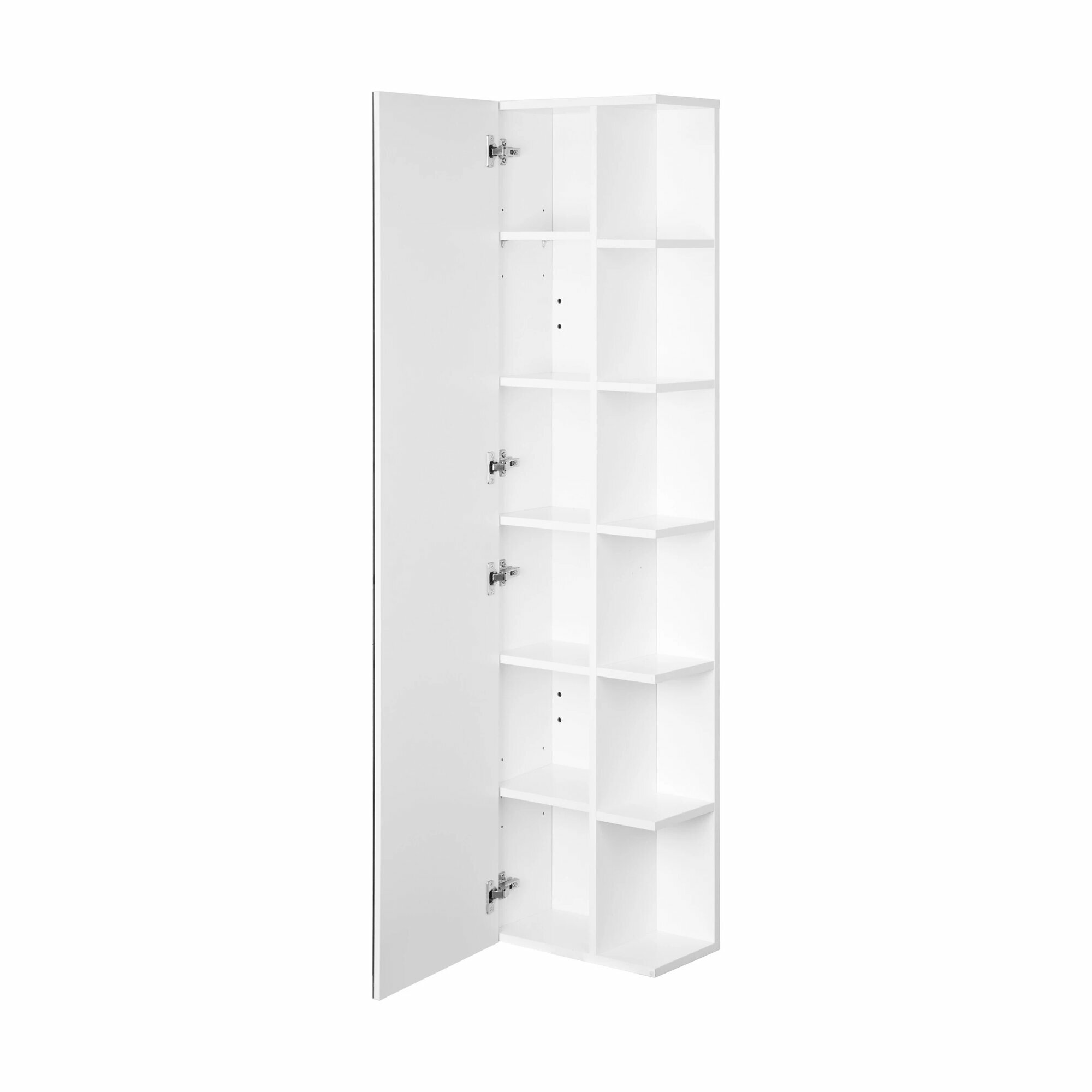 Шкаф-пенал AQUATON Сканди с зеркалом белый