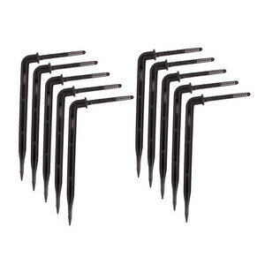 Капельница угловая 1/8 для систем полива пластиковая (10 шт.)