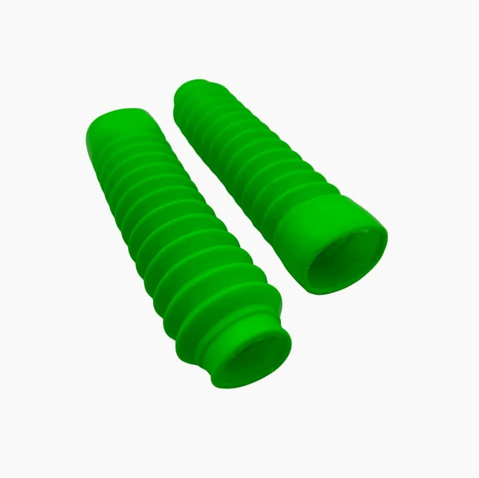 Гофры передней вилки на мотоцикл TTR250 зеленые (2шт.)