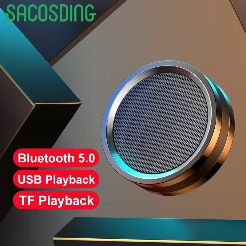 Беспроводная музыкальная Bluetooth колонка с Led подсветкой. Многофункциональный мини динамик со слотом для карты памяти, для телефона, для компьютера