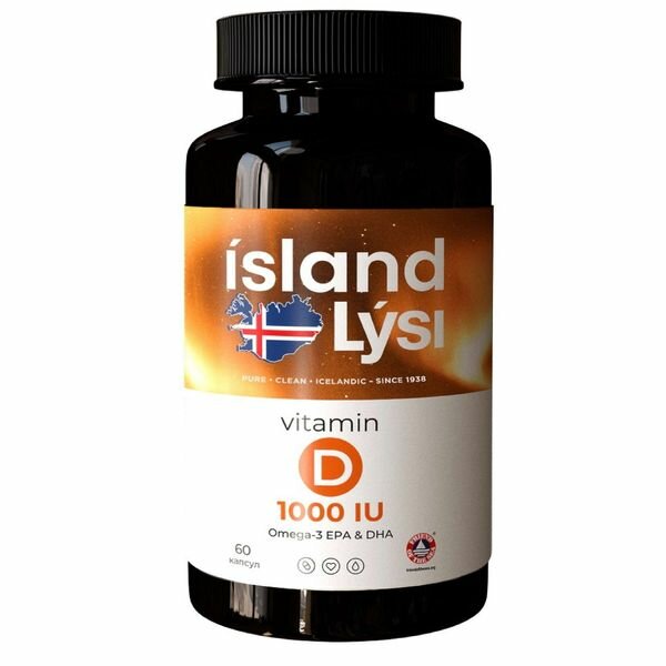 Омега-3 с витамином Д Lysi/Лиси капсулы 1000МЕ 150мг 60шт