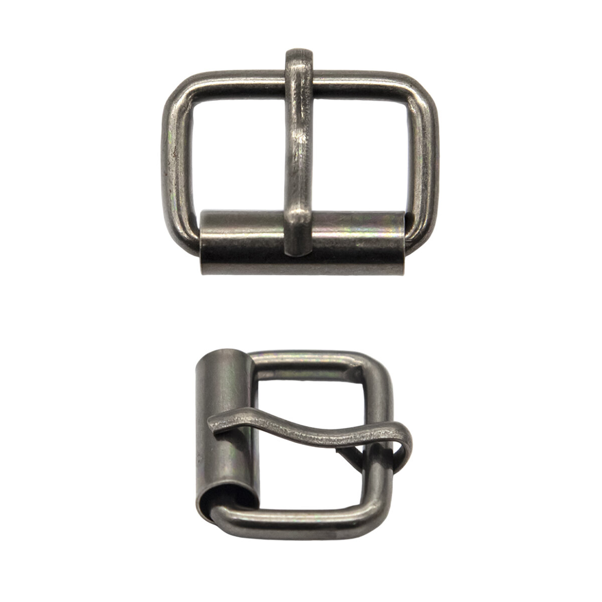 Пряжки для ремней айрис, металл, цвет черный никель, 100 штук, размер 2х1,3 см