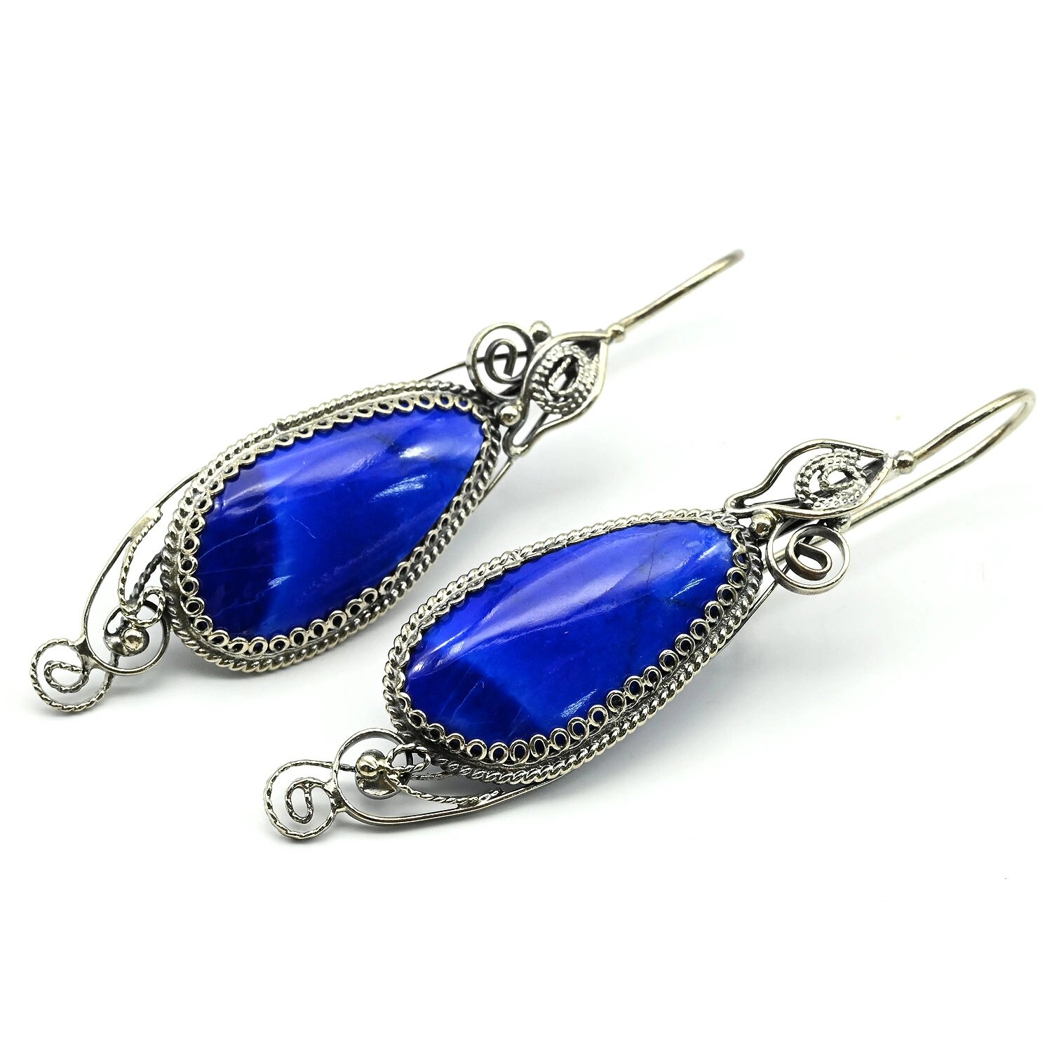 Серьги, лазурит