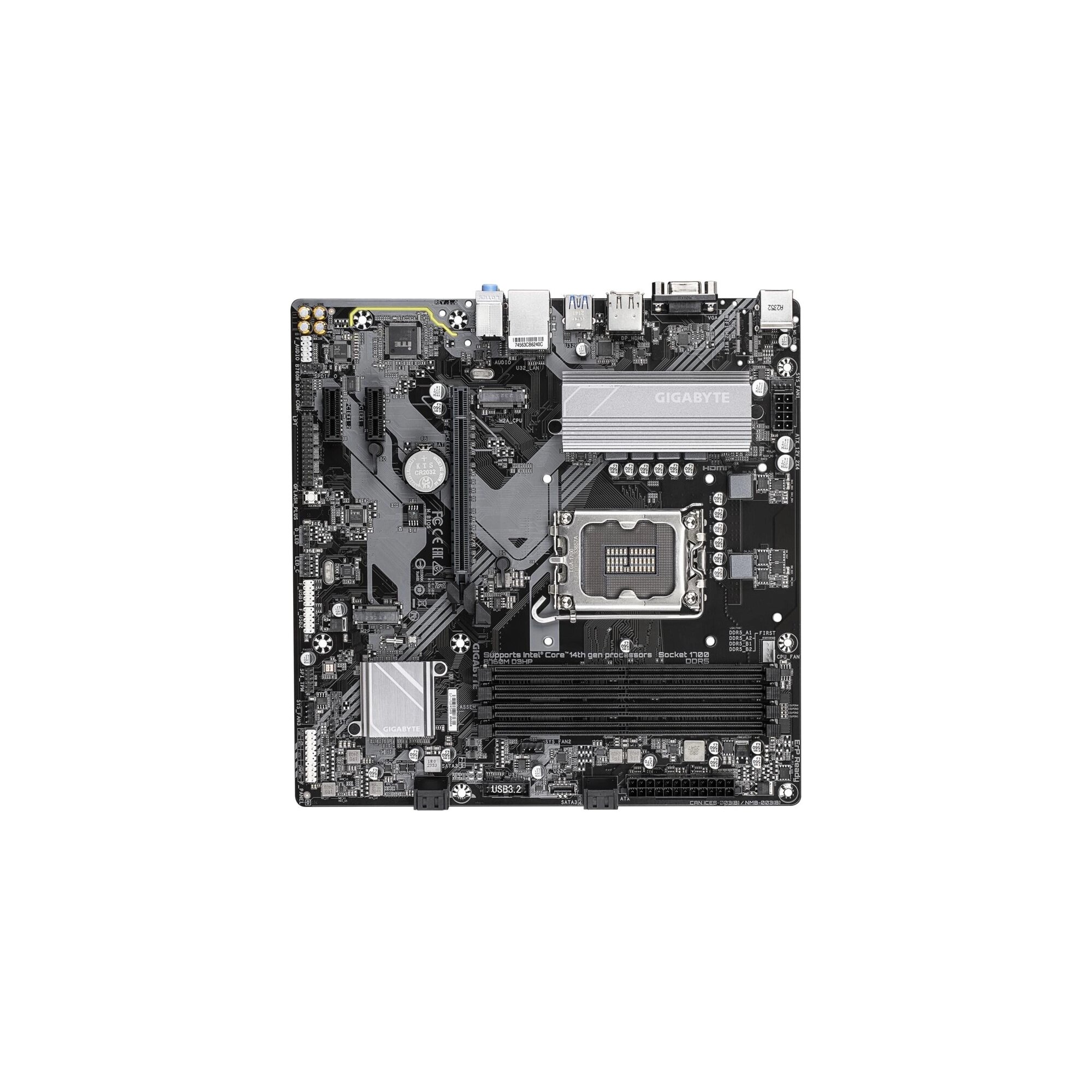 Материнская плата Gigabyte B760M D3HP, Soc-1700, Intel B760, mATX