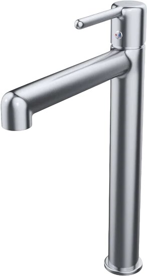 Смеситель для раковины IDDIS Aiger AIGBC01i01 хром, матовый, кран для ванной в раковину, из латуни, рычажный, с керамическим картриджем, с функцией экономии расхода