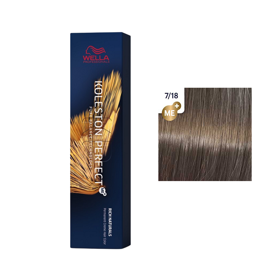 Wella Koleston Perfect ME+ 7/18 - Стойкая краска перламутровый вереск 60 мл