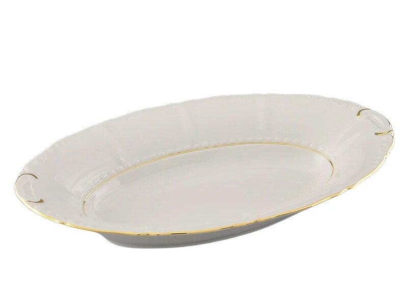 Блюдо для хлеба 33,5 см, Отводка золото Соната 07112816-1139, Leander