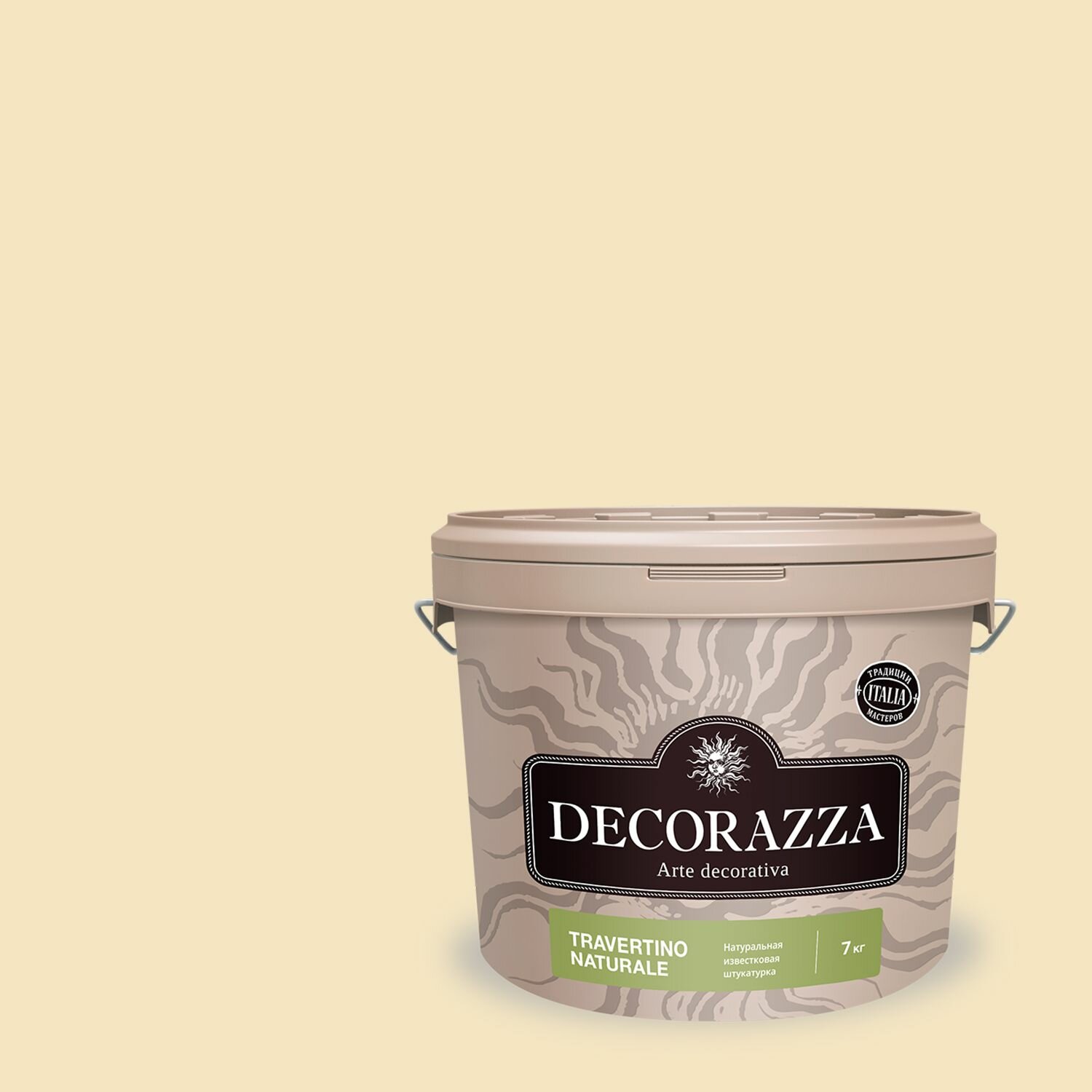 Декоративная известковая штукатурка с эффектом камня Decorazza Travertino Naturale (7кг) TRN 10-28
