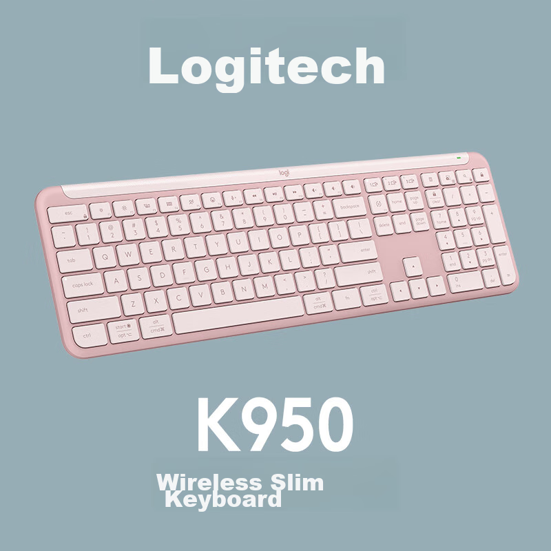 Клавиатура Logitech K950, Pink, Bluetooth-клавиатура, беспроводная, ультратонкая, серия Premium