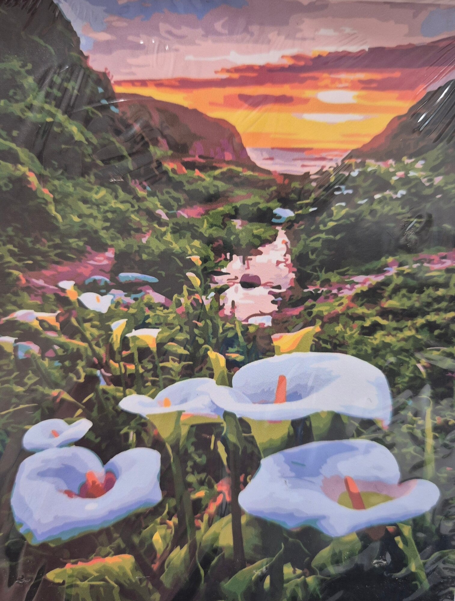 Картина по номерам на холсте Paintboy "Каллы в ущелье" 40х50 см Подарок маме, женщине, девушке на день рождения GX24749