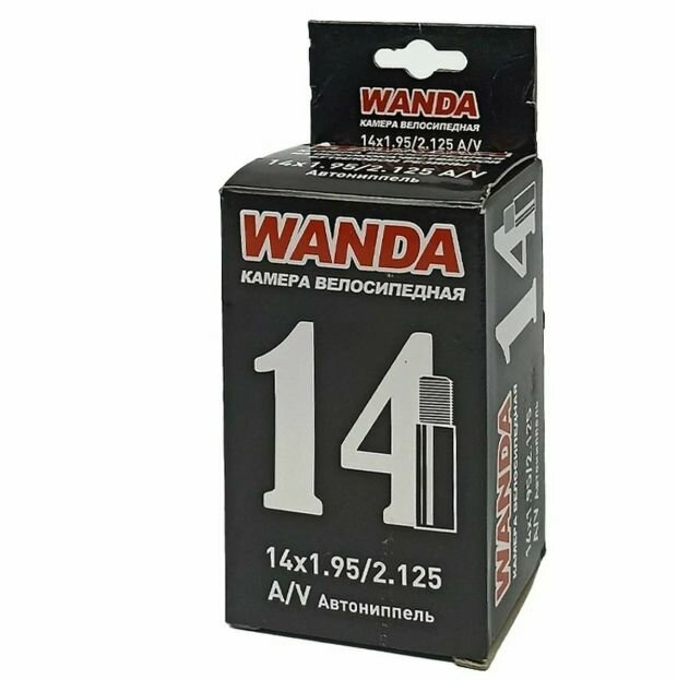 Камера 14х1,95/2,125 бутил, авто-ниппель A/V WANDA