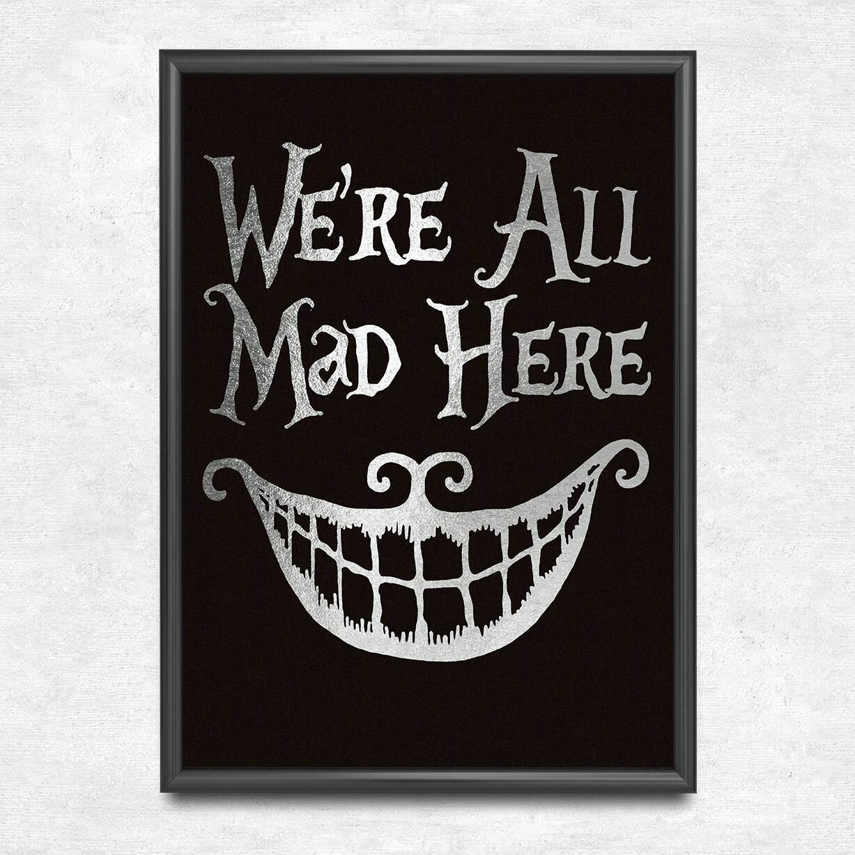 Постеры для интерьера. Постер с надписью. Алиса в стране чудес. Плакат для кухни, гостиной, спальни, кабинет