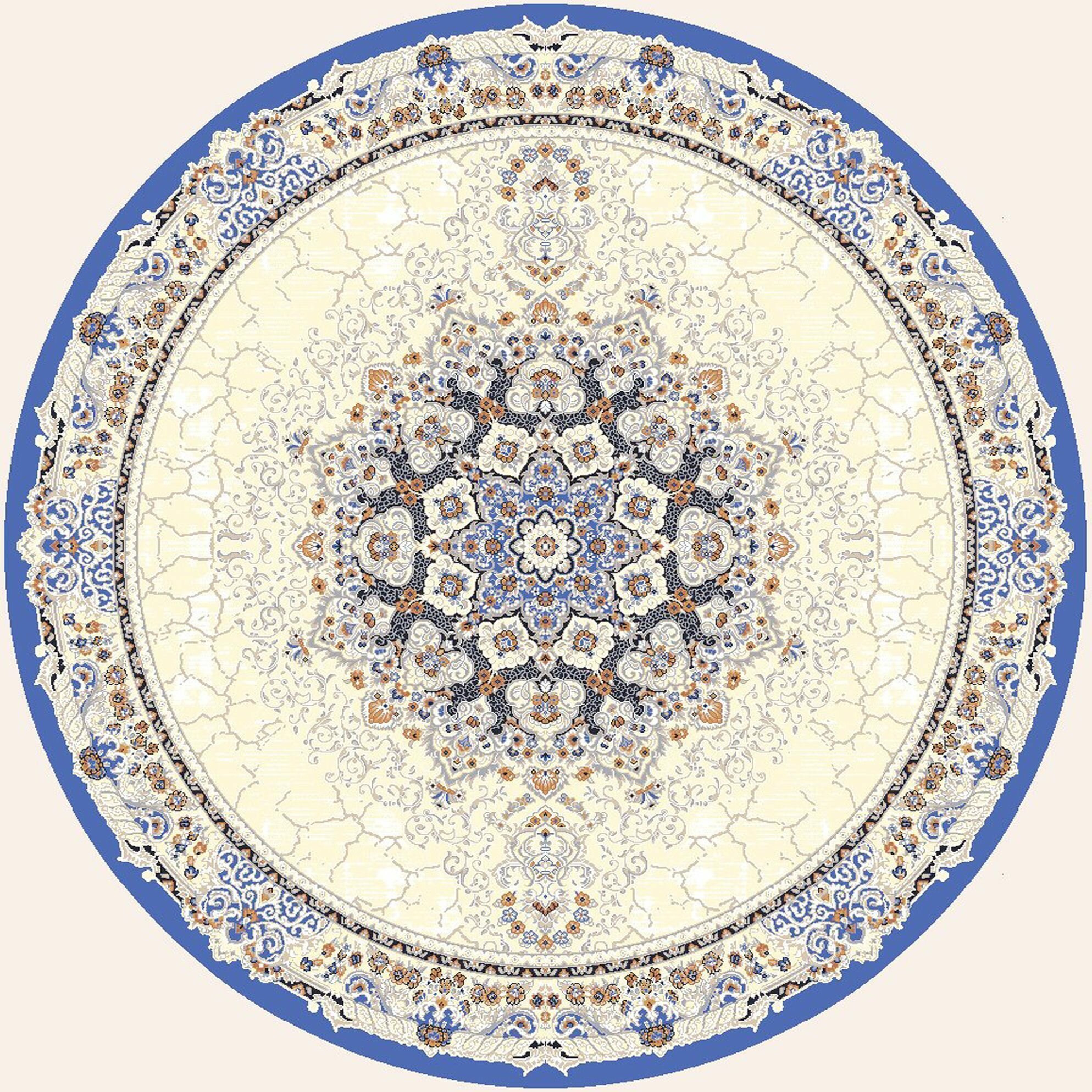 Elisa Ковер турецкий Amira Круг 4922A D. Blue-D. Blue 2x2м